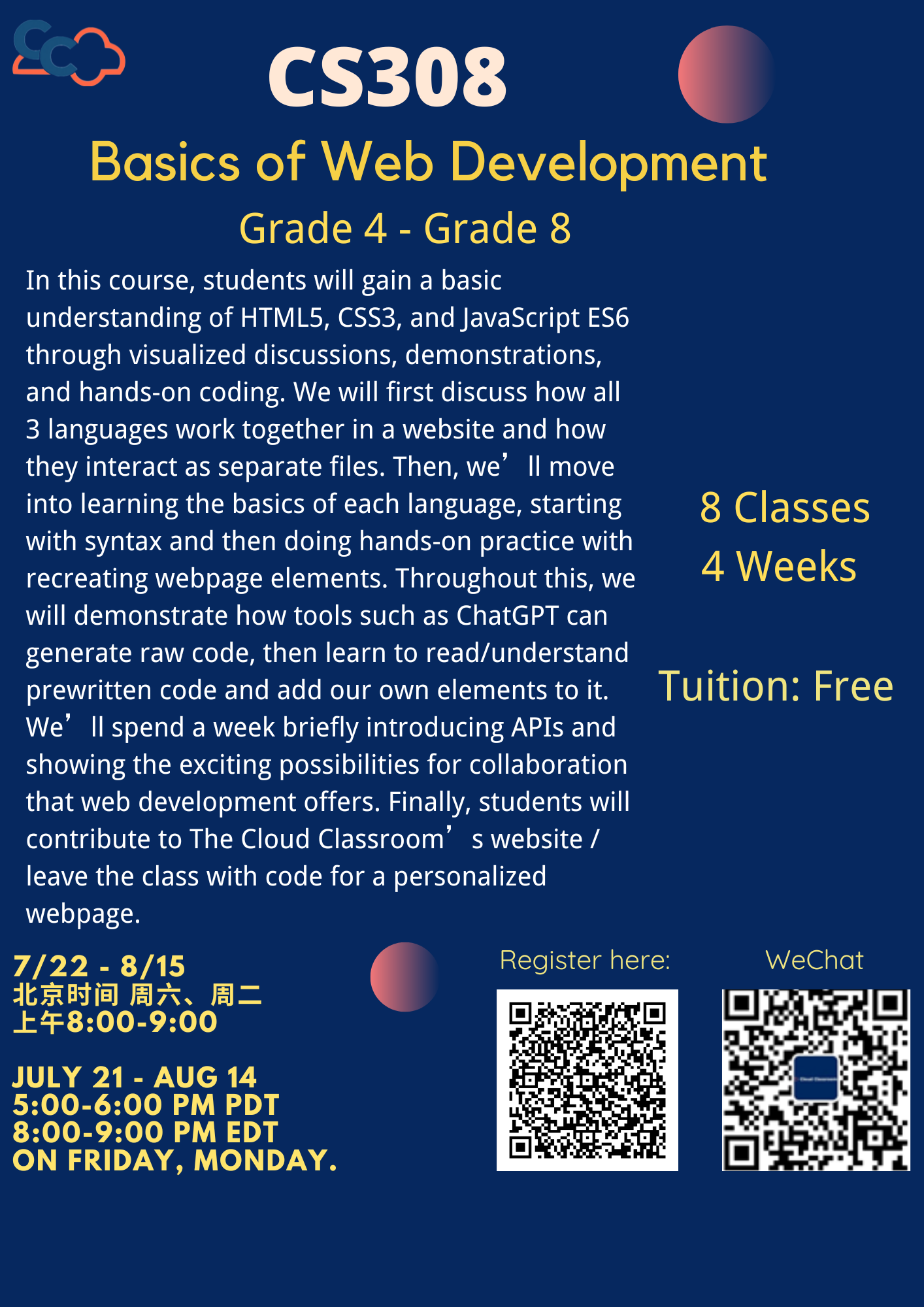 CS308 - Basics of Web Development - Academy - Webflow HTML Website Template